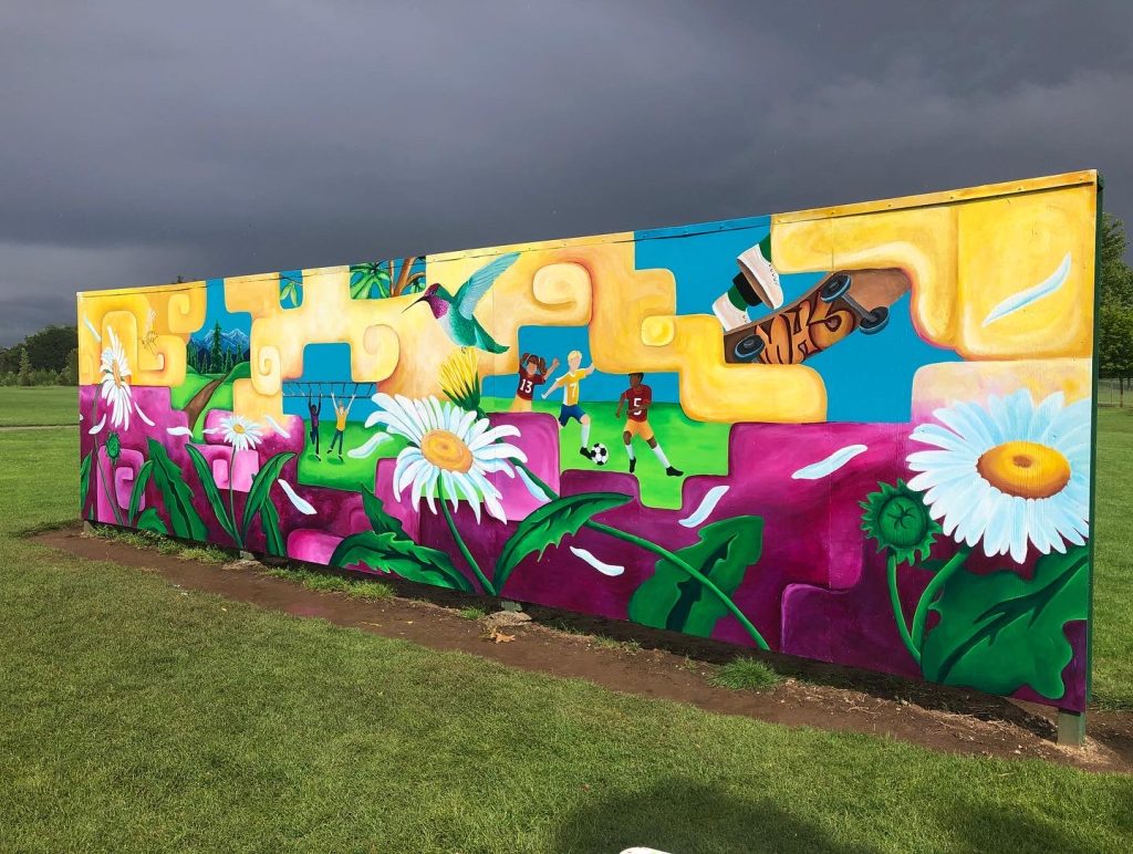 MHS Students Create Mural for Joe Dancer Park - McMinnville School District