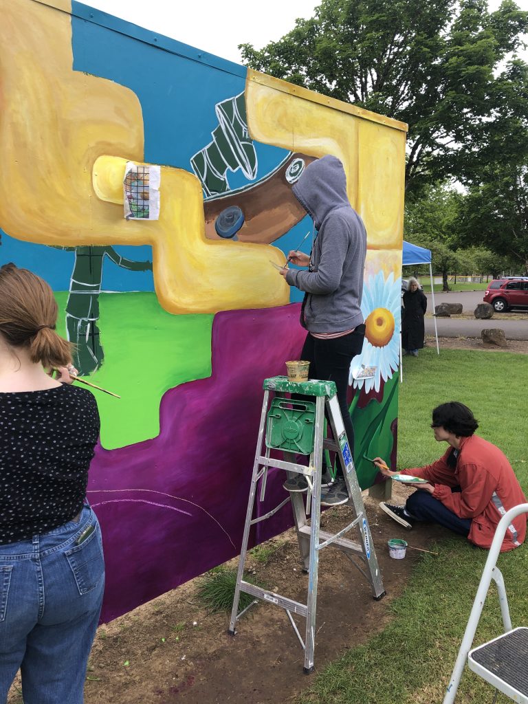 MHS Students Create Mural for Joe Dancer Park - McMinnville School District