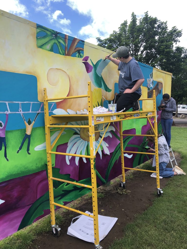 MHS Students Create Mural for Joe Dancer Park - McMinnville School District