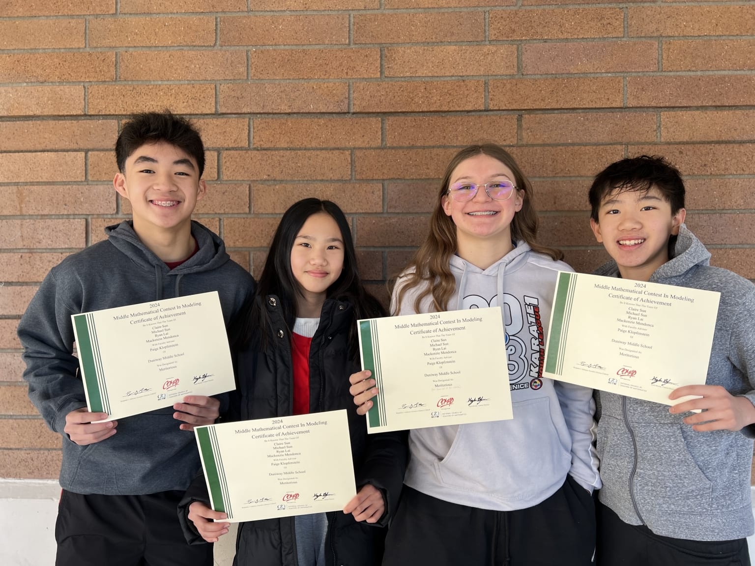Duniway Team Earns Recognition at Math Competition - McMinnville School ...
